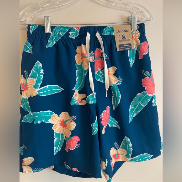 Chubbies Swim Chubbies Mens Stretch Swim Trunks 7 The Floral Reefs